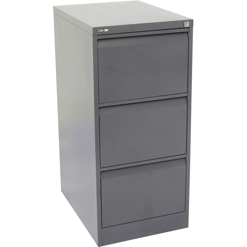 Storage - GO FILING FILING CABINET 3 DRAWER GRAPHITE RIPPLE - CVOS ...